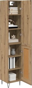 Vysoký bufet Artisanový dub 34,5 x 34 x 90 cm Kompozitní dřevo 3402727