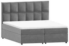 Šedá boxspring postel s úložným prostorem 140x200 cm Flip – Ropez