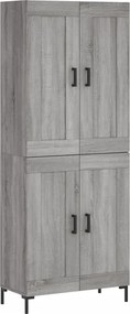 Skříň highboard šedá sonoma 69,5 x 34 x 180 cm kompozitní dřevo 3199687