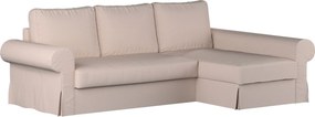 Potah na pohovku IKEA Backabro rozkládací se šezlongem barva růžová látka pletený vzor