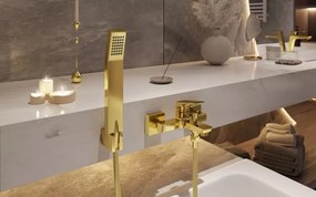 Ferro Vitto Verdeline, nástěnná vanová baterie, zlatá lesklá, BVI1VLG