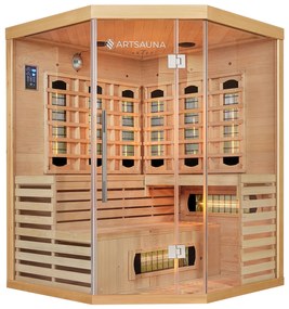 Juskys Infračervená sauna Kiruna150 s duální technologií a dřevem Hemlock