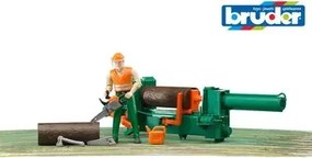 Bruder 62650 Dřevorubec se štípačkou na klády a doplňky / 1:16 / od 4