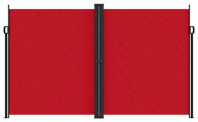 Zatahovací boční markýza červená 200 x 600 cm,  4004852