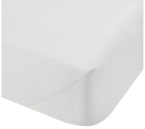Bílé napínací prostěradlo z bavlněného perkálu 135x190 cm Cotton Percale – Bianca