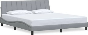 Rám postele bez matrace Hanko světle šedý 180 x 200 cm textil 3310405