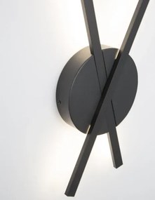 LED nástěnné svítidlo Reslin 24.5 černé