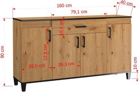ADRK Furniture Komoda POLA 16 ADRK-CHES-POL-16-ART