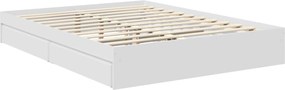 Postel s úložným prostorem Bílá 160 x 200 cm Kompozitní dřevo 3411554
