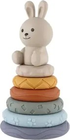 TEDDIES Pyramida stohovací skládačka 7 ks / Plast / 6 m+