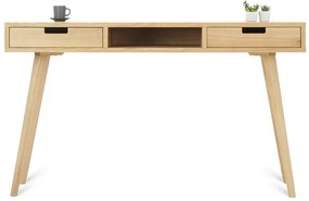 Benlemi Psací stůl z dubového masivu se dvěma šuplíky LEA 130 cm přírodní Kvalita dřeva: 1. Dubový masiv třídy A