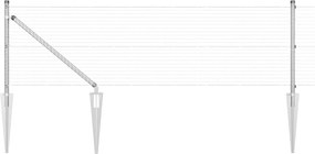 Svařované drátěné ploty s hroty 100 x 0,4 m Pozinkovaná ocel 3352016