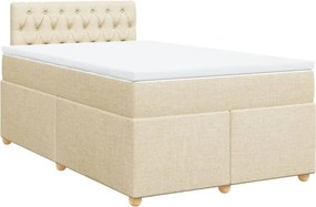 Box spring postel s matrací krémová 120x200 cm textil 3286659