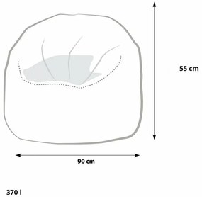 Sedací vak Sakwa strukturovany TiaHome - světle šedá