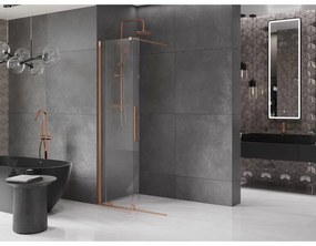 Mexen Velar, posuvné dveře typu Walk-in 70x200 cm, 8mm čiré sklo, měděná matná, 871-070-000-03-65