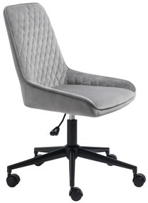 OnaDnes -20% Šedá sametová konferenční židle Unique Furniture Milton