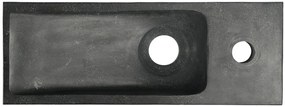 Sapho, BLOK kamenné umyvadlo 38x8x14 cm, černý Antracit, 2401-31