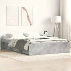 Rám postele betonově šedý 150 x 200 cm King Size 3203869