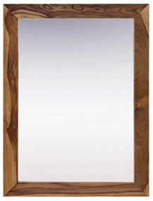 Indický nábytek - Zrcadlo Rami 90x120 z indického masivu palisandr Světle medová