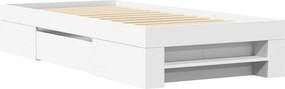 Rám postele bílý 75 x 190 cm kompozitní dřevo 3295527