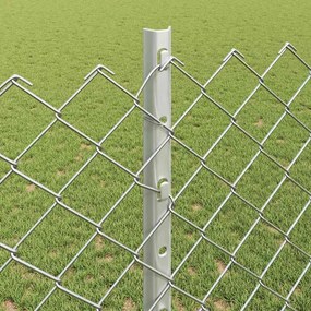 Plot s řetězovým odkazem a sloupkem 10 x 1,2 m Pozinkovaná ocel 3336289
