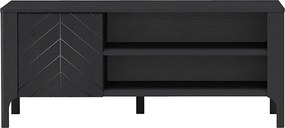 TV stolek MALUMI MM-6 | s policemi | 135 cm | černá