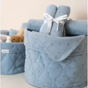 Little Dutch Košík textilní oboustranný velký Pure Denim Blue