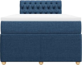 Box spring postel s matrací modrá 120x200 cm textil 3287436