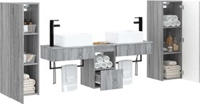 Sada koupelnového nábytku 5 ks Šedý Sonoma 33 x 34,5 x 100 cm 3405979