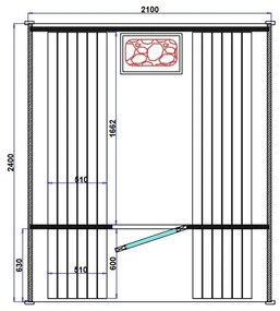 BPS-koupelny Finská zahradní sudová sauna panoramatická  210x240, 4-6 osob