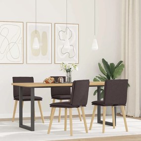 Jídelní židle 4 ks tmavě hnědé textil 3315359