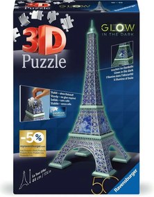3d puzzle ravensburger 115914 eiffelova věž výroční edice (noční edice)
