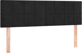 Box spring postel s matrací černá 140 x 190 cm samet 3141301