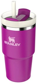 Růžová termoska s brčkem z nerezové oceli 600 ml Quencher H2.0 FlowState Tumbler Violet Blossom – Stanley