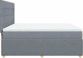 Box spring postel s matrací světle šedá 180 x 200 cm textil 3294435