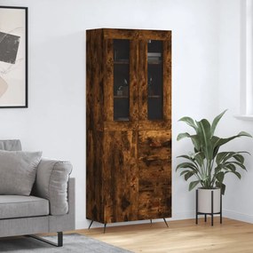 Skříň highboard kouřový dub 69,5 x 34 x 180 cm kompozitní dřevo