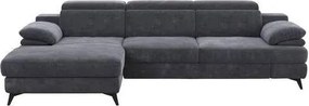XXXLutz ROHOVÁ SEDAČKA, textil, tmavě šedá Livetastic - Sedací soupravy - 000552063714