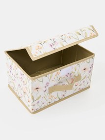 Sinsay - Skládací úložný box s květinovým vzorem - béžová