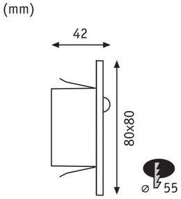 Paulmann  93135 - LED/1,2W Schodišťové svítidlo se senzorem EDGE 230V černá