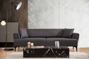 Hanah Home Třímístná pohovka HAMLET tmavě šedá