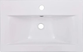vidaXL Set koupelnového nábytku dřevotříska [3071184] Barva: Bílá