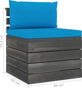 vidaXL 6dílná zahradní sedací souprava z palet + podušky borové dřevo [3061931] Barva: krémová
