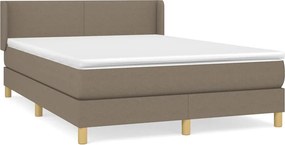 Box spring postel s matrací taupe 140x190 cm textil 3130109
