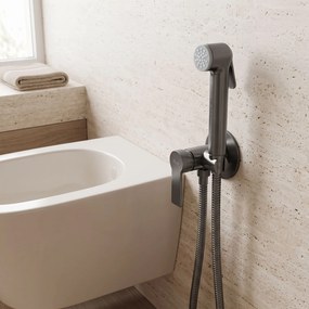 Rea Argus, podomítková bidetová baterie s ruční sprškou, titanová, REA-B9894