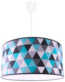 Závěsné svítidlo GARO, 1x textilní stínítko se vzorem (výběr ze 3 barev), (výběr ze 3 barev konstrukce), (fi 40cm)