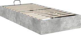 Ottoman postel Betonově Šedá 90 x 200 cm Dřevěný materiál 3409256