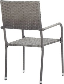 vidaXL Zahradní jídelní židle 2 ks polyratan [46412] Barva: antracitová
