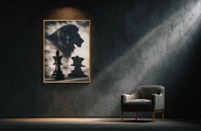 Královský tah - obraz - Síla lva a strategie šachu 26 - 50 x 70 cm - 649 Kč