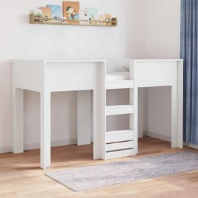 Patrová postel pro děti Bílá 75 x 190 cm Kompozitní dřevo 3410467