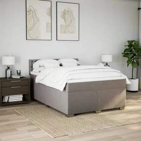 Box spring postel s matrací taupe 140x200 cm textil 3288229